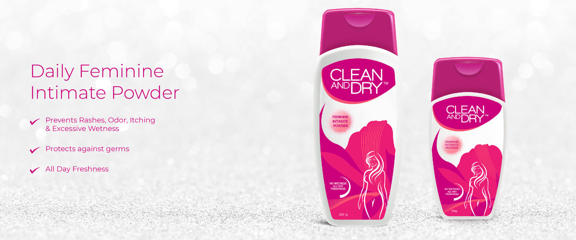 C&D Intimate Powder 100g – Clean and Dry